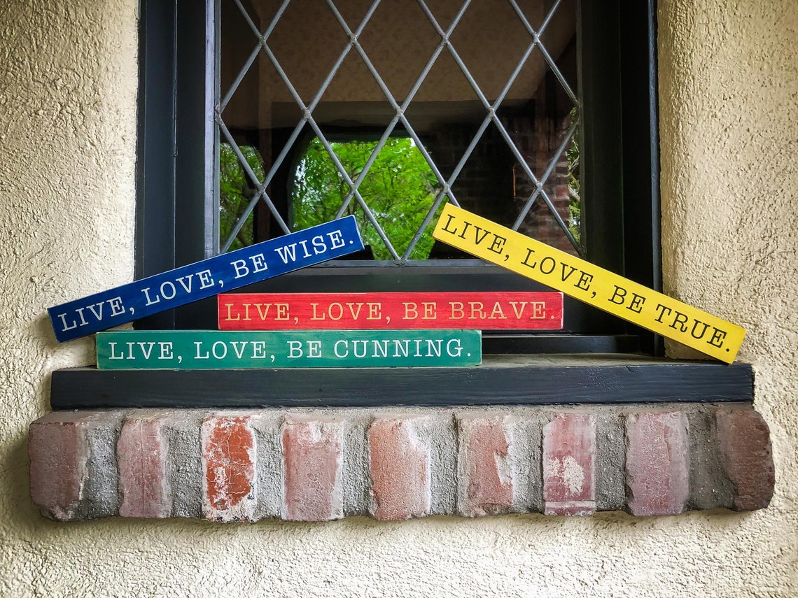 Magical Wizards School House Pride Hand Crafted Solid Wood and Paint ...