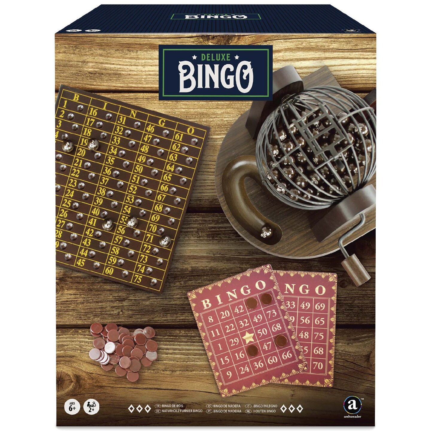 Merchant Ambassador Craftsman Deluxe Wood Bingo Game Set - 75 Balls | Michaels
