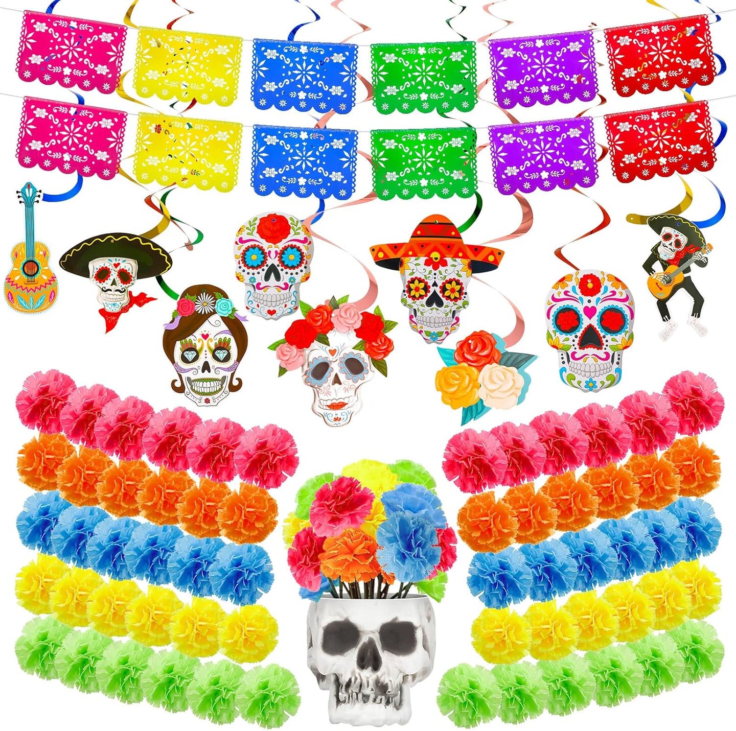 Day of the Dead Hanging Swirl Decorations | Michaels