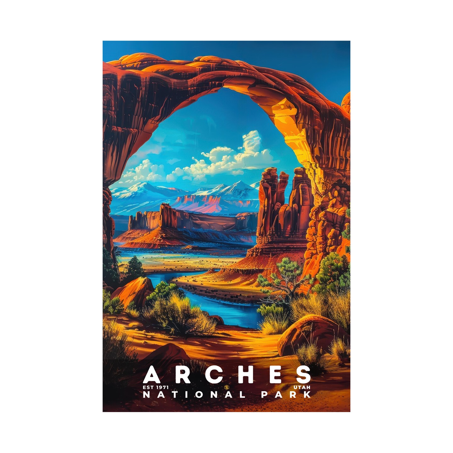 Arches National Park Poster, Travel Art, Office Poster, Home Decor ...