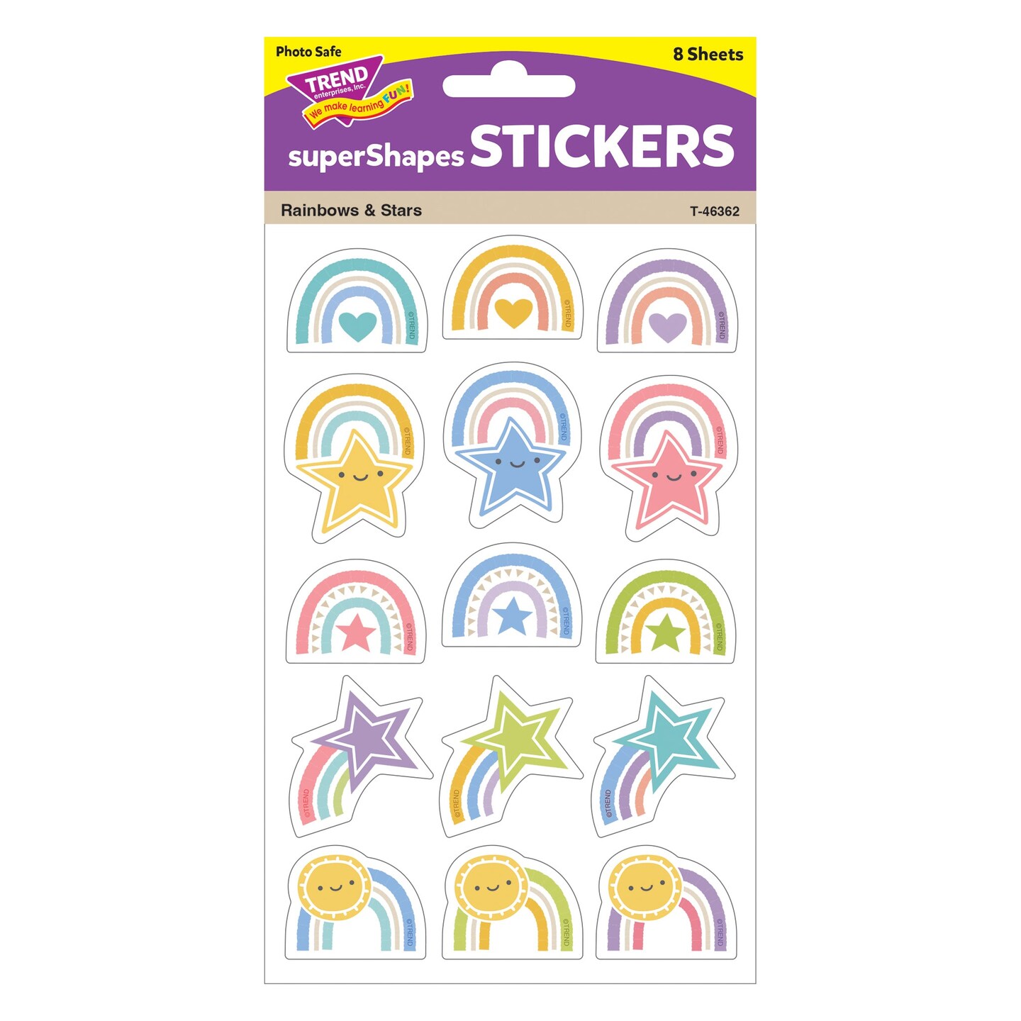 Rainbows & Stars Large Stickers Supershapes | Michaels