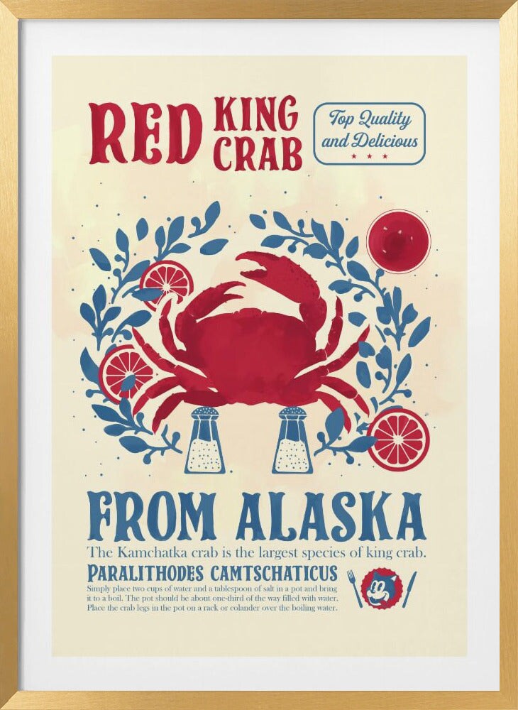 Crab kitchen print Framed Art Wall Decor | Michaels