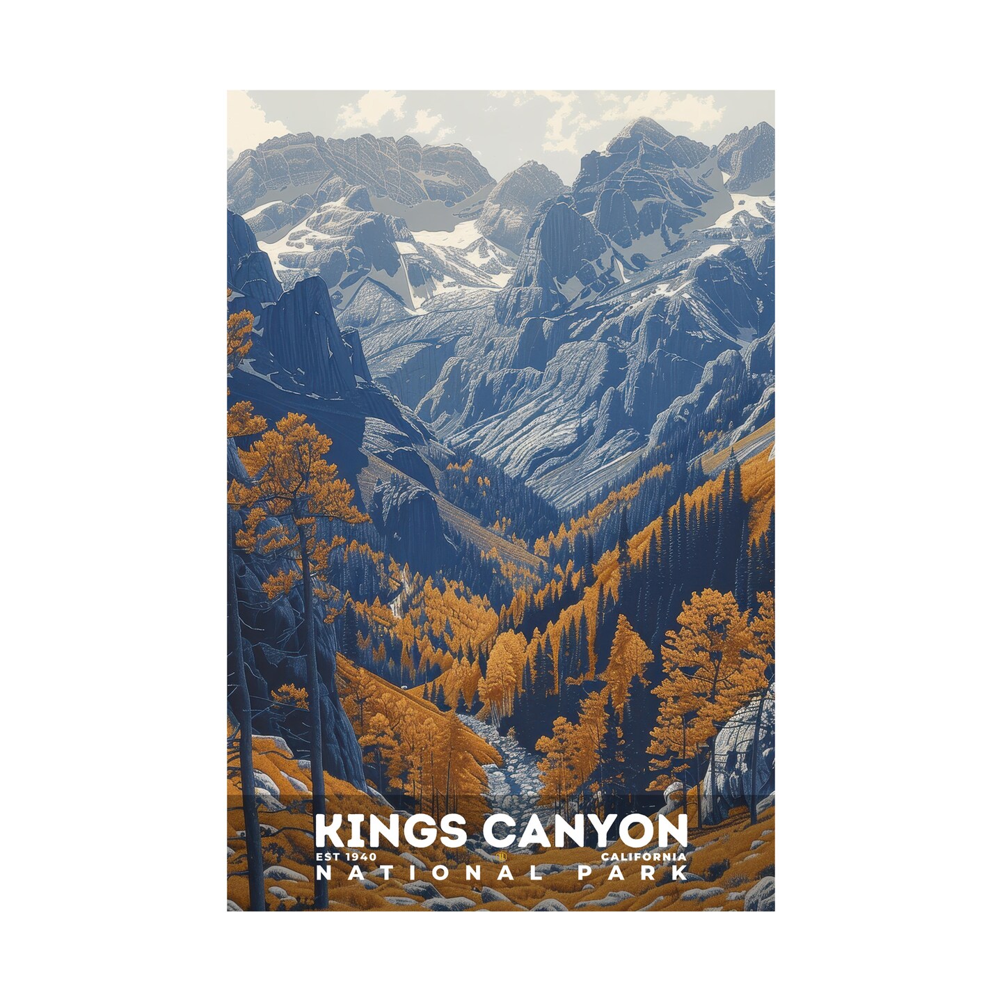 Kings Canyon National Park Poster, Travel Art, Office Poster, Home ...
