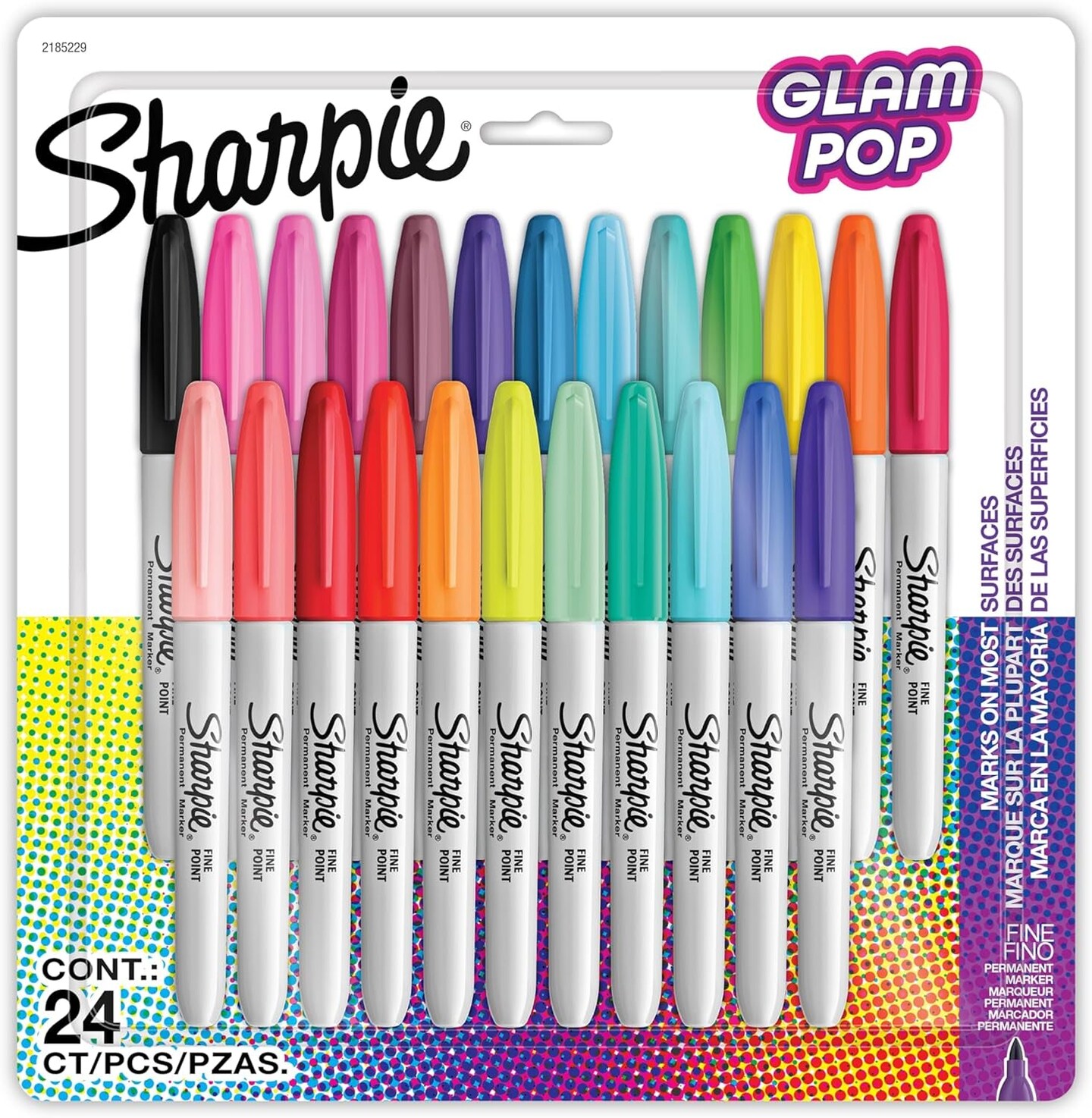 Glam Pop Permanent Markers, Fine Point, 24 Count | Michaels