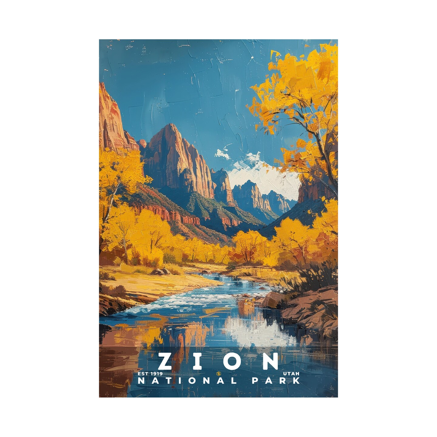Zion National Park Poster, Travel Art, Office Poster, Home Decor | S14 ...