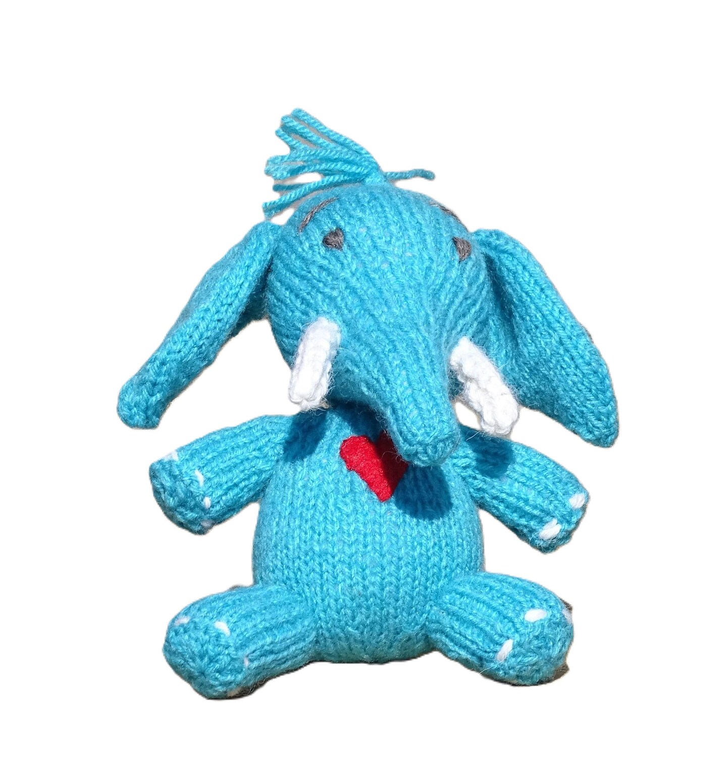 Elephant, Stuffed Animal, Knitted Baby Toy, Blue Toy, Shower Gift, Soft ...