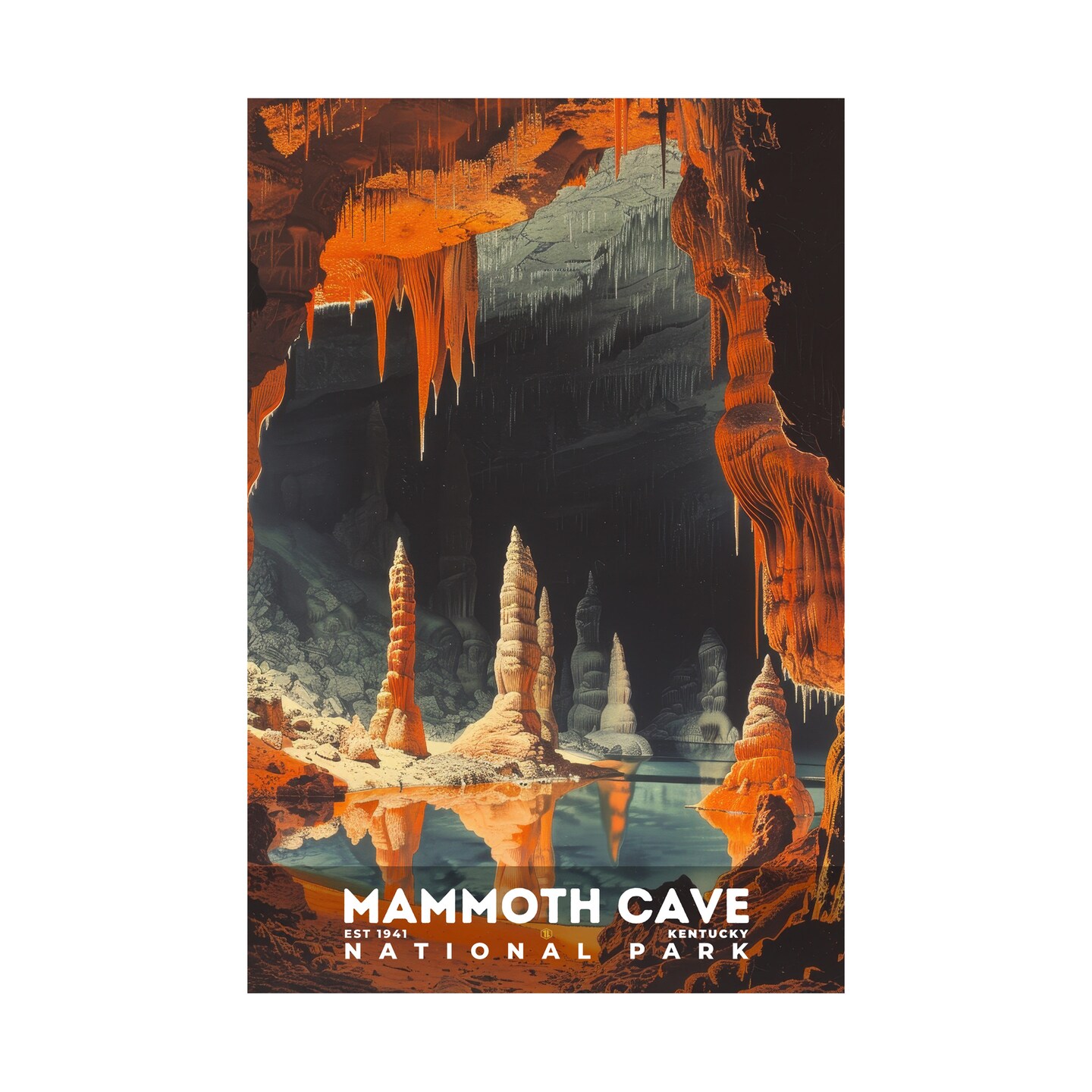 Mammoth Cave National Park Poster, Travel Art, Office Poster, Home ...