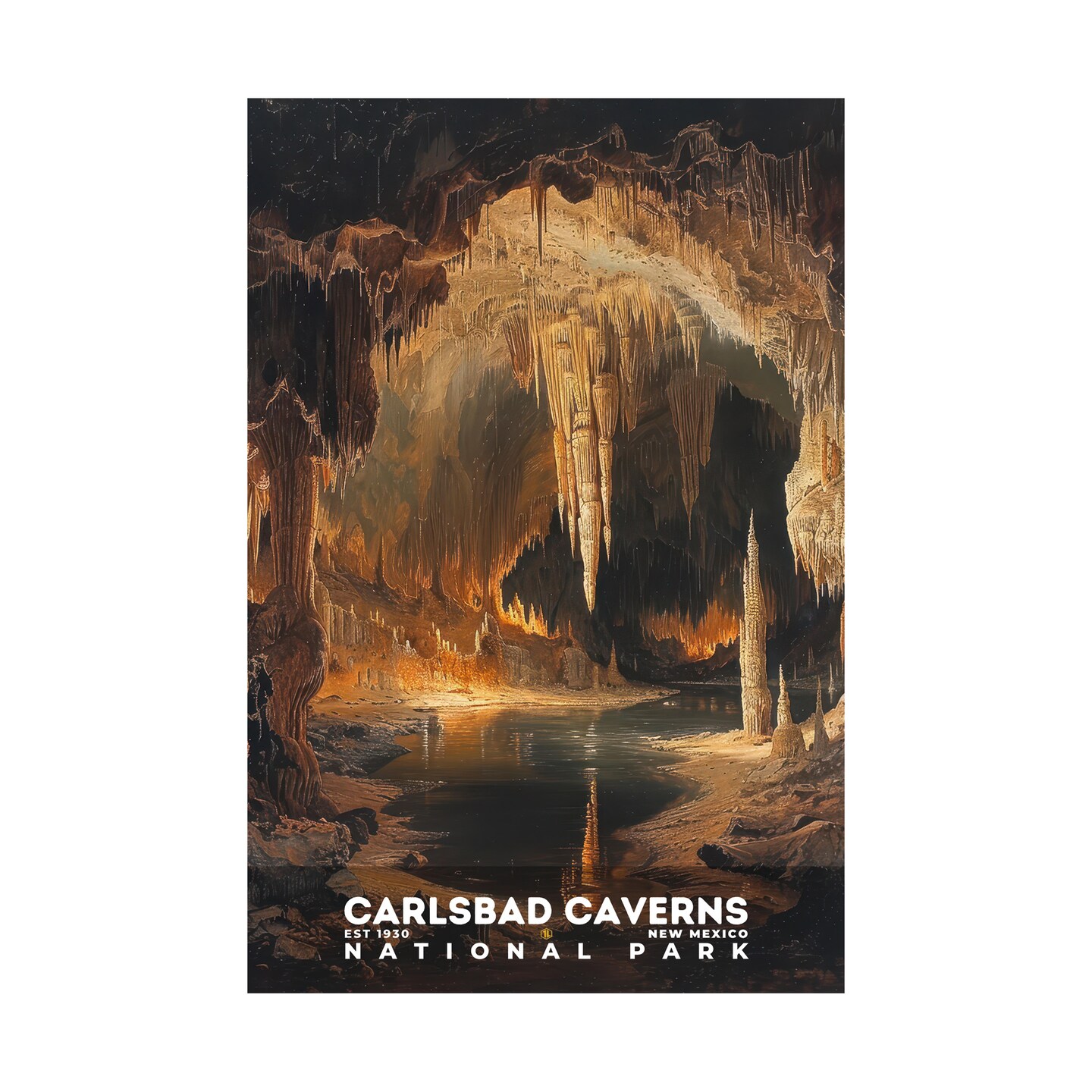 Carlsbad Caverns National Park Poster, Travel Art, Office Poster, Home ...