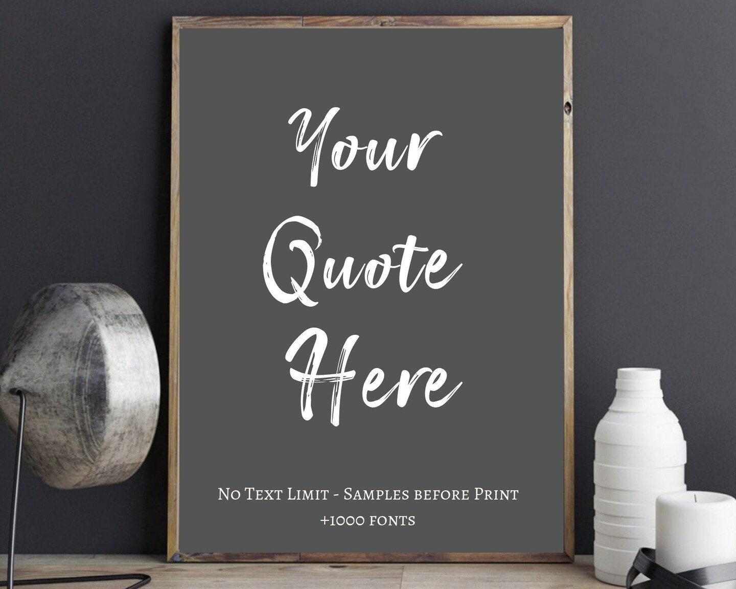 Custom quote print typography framed wall art | Michaels