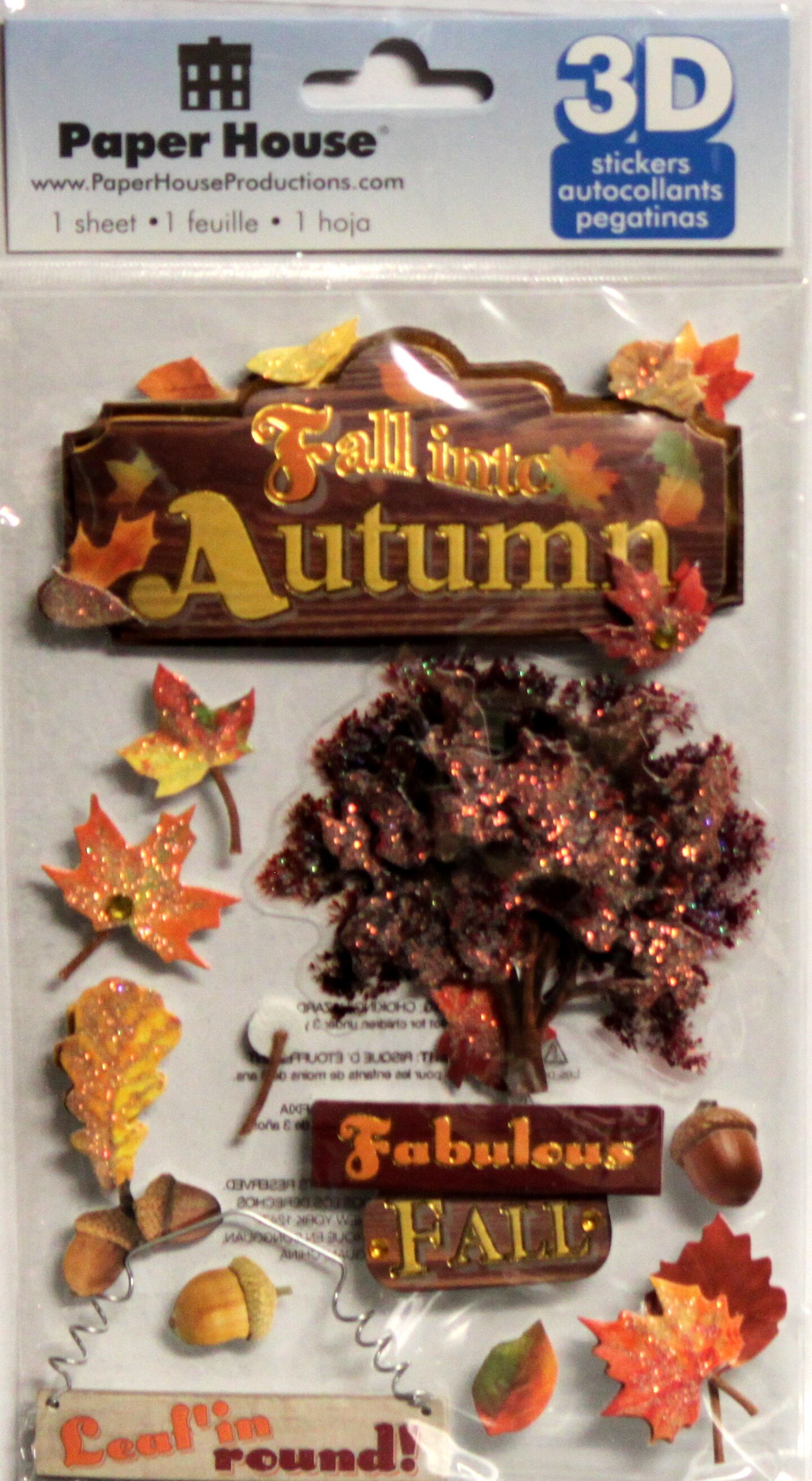 Paper House Fall Into Autumn Dimensional Stickers | Michaels