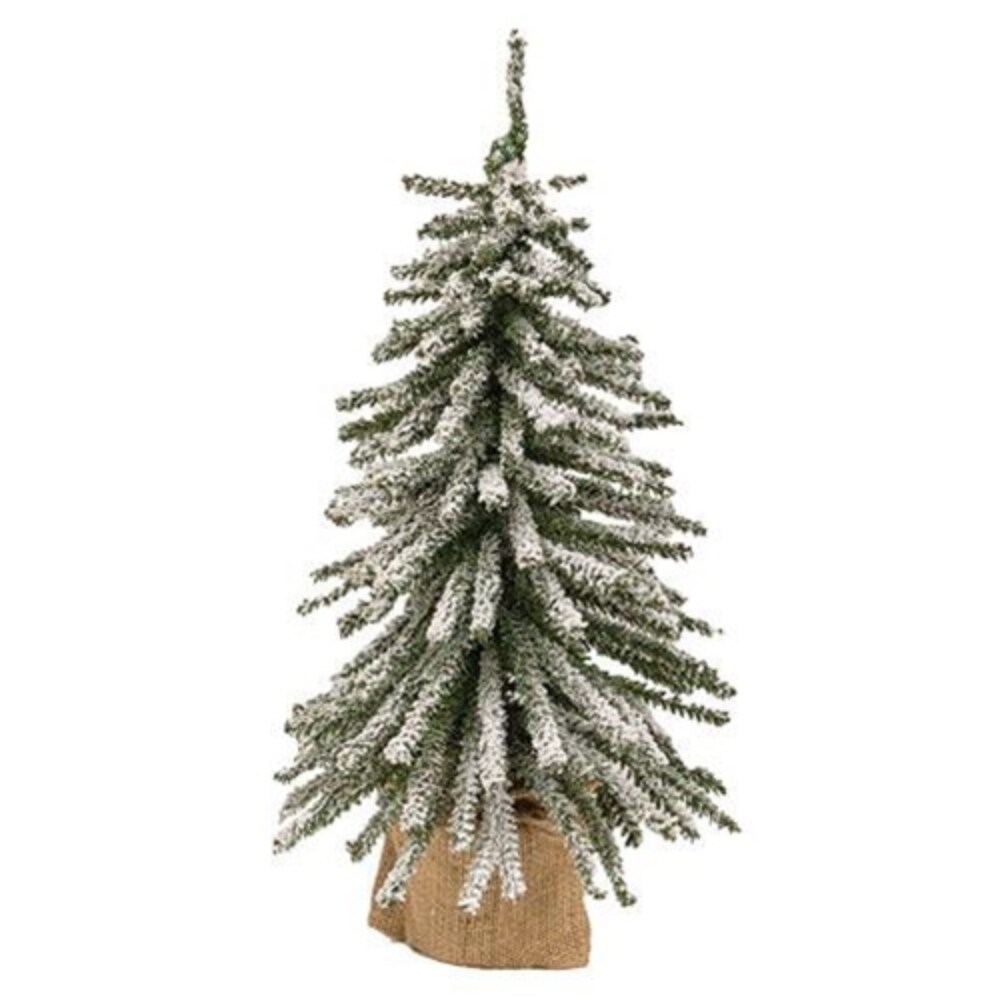 Flocked Mini Downswept Tree With Burlap Base 18" | Michaels