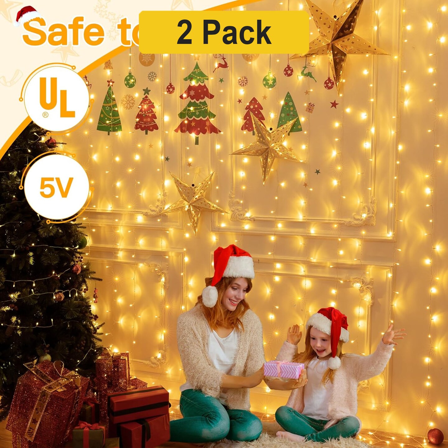 200 LED Curtain Light for Christmas Add a Festive Touch | Michaels