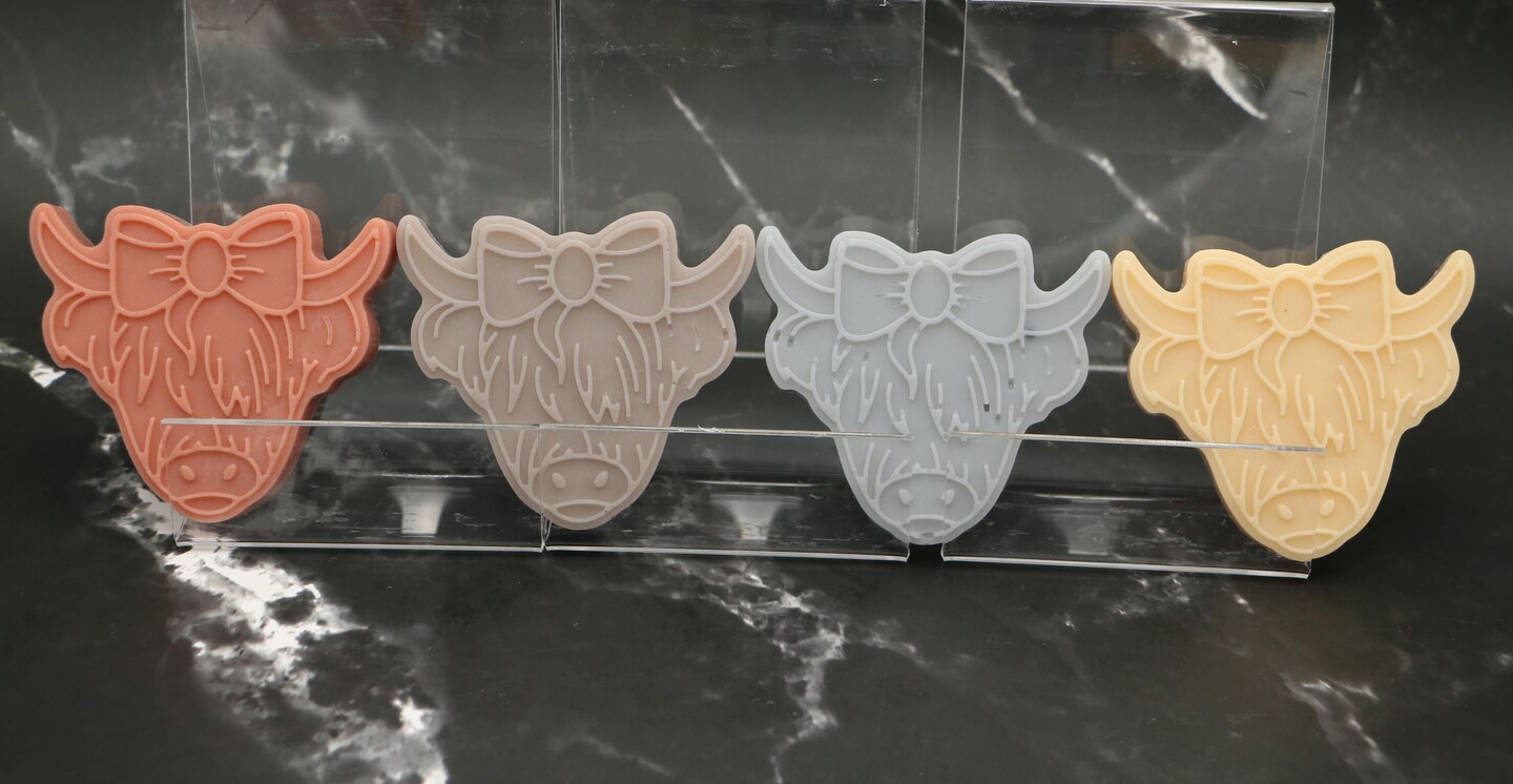 Set of 4 Highland Cow Soaps, Party Soap Favors, Personalized Soap Gift ...