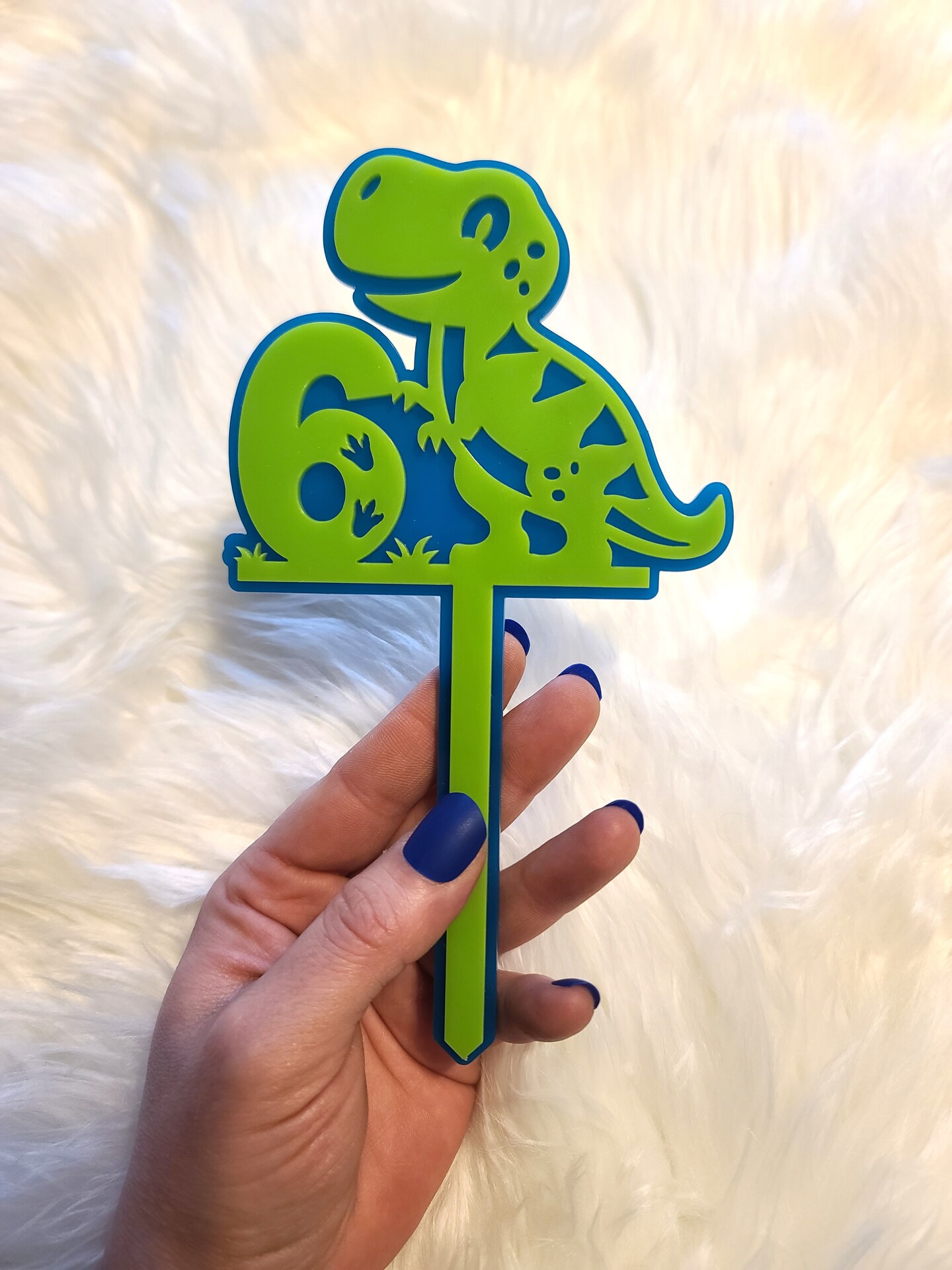 Dinosaur birthday cake topper, custom color number dino cake decoration ...