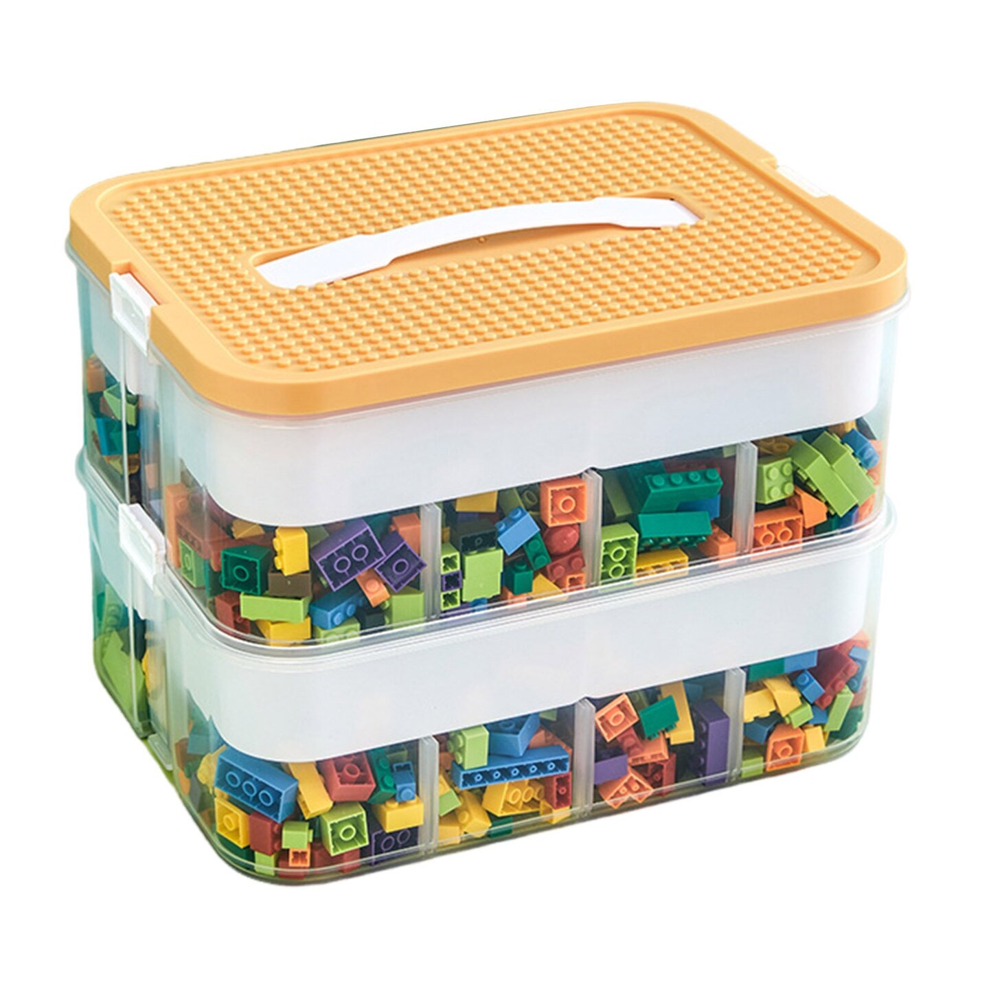 12L Toy Storage Box Large Capacity Multiple Compartments With Lid ...