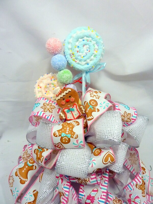 Gingerbread man tree topper, ribbon tree topper | MakerPlace by Michaels
