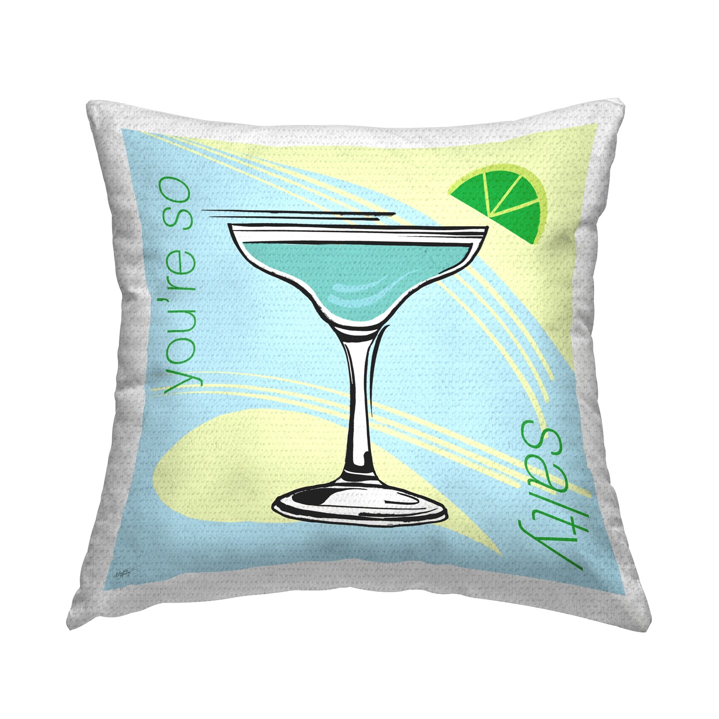 You're So Salty Cocktail Outdoor Printed Pillow Design by Elizabeth ...