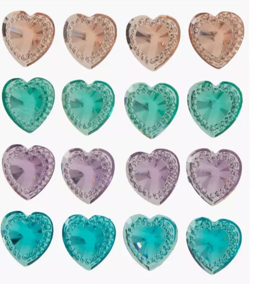 The Paper Studio Adhesive Heart Gems | Michaels