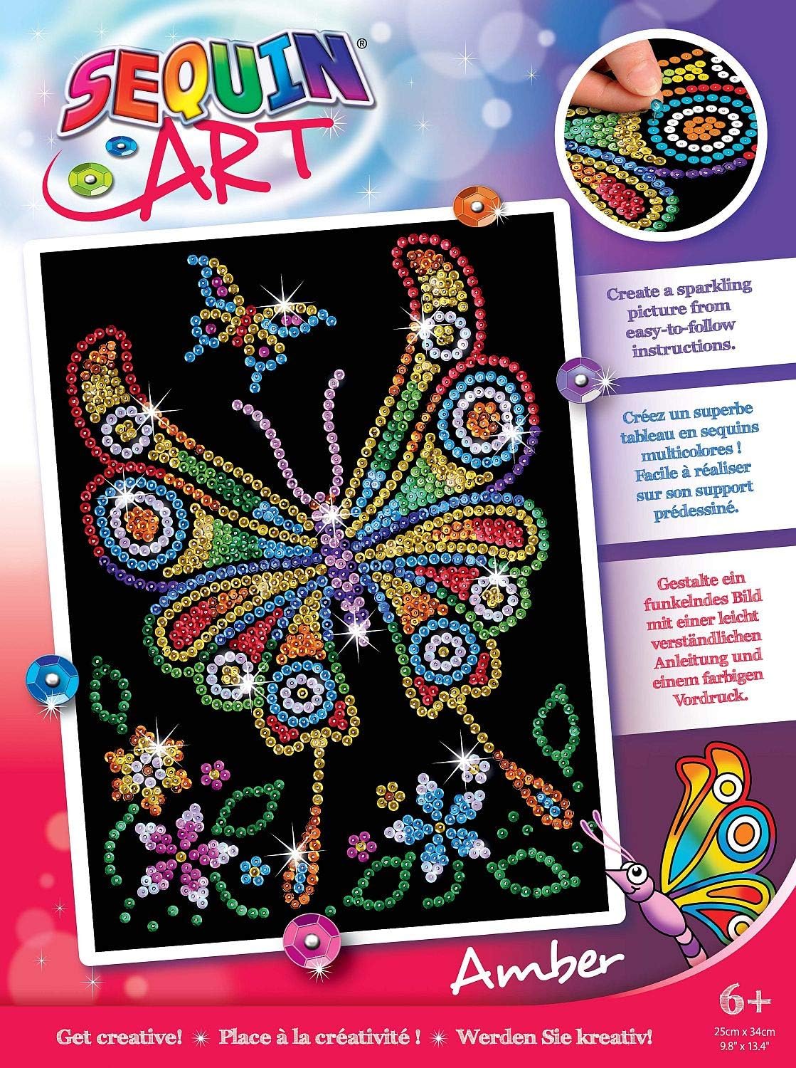 Sequin Art Red, Butterfly, Sparkling Arts and Crafts Picture Kit | Michaels