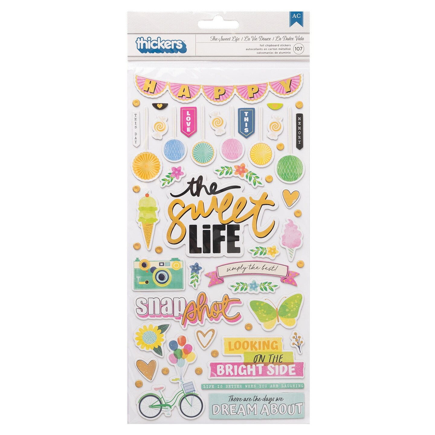 Thickers Vicki Boutin Sweet Rush The Sweet Life Stickers, 107pcs | Michaels