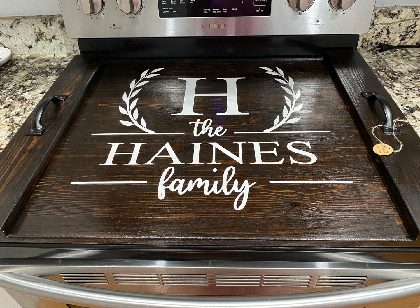 Custom Personalized Stove Top Cover | Wooden Noodle Board for electric ...