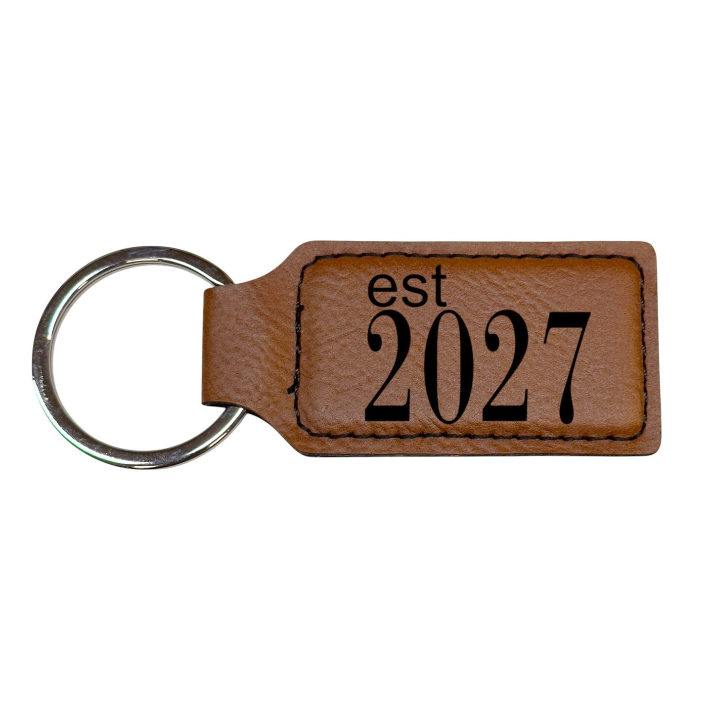 Keychain - Rectangle - Est 2027 - Leather | Michaels