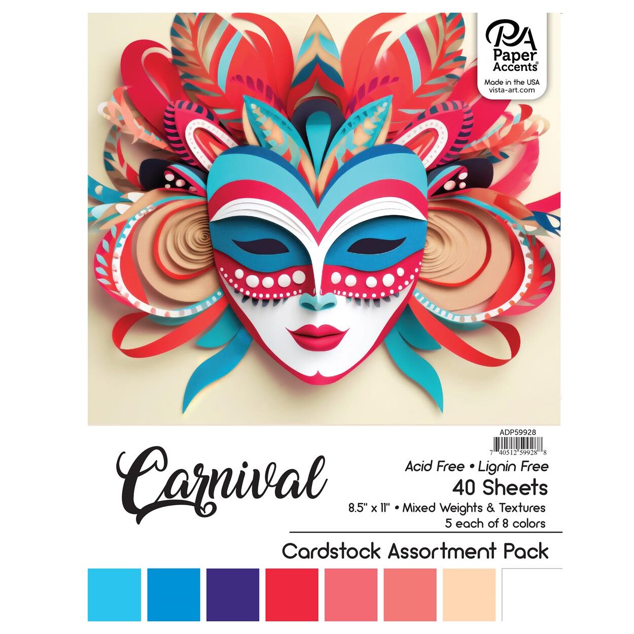 Accent Design Paper Accents Cardstock Variety Pack 8.5x11" 48 Sheets ...
