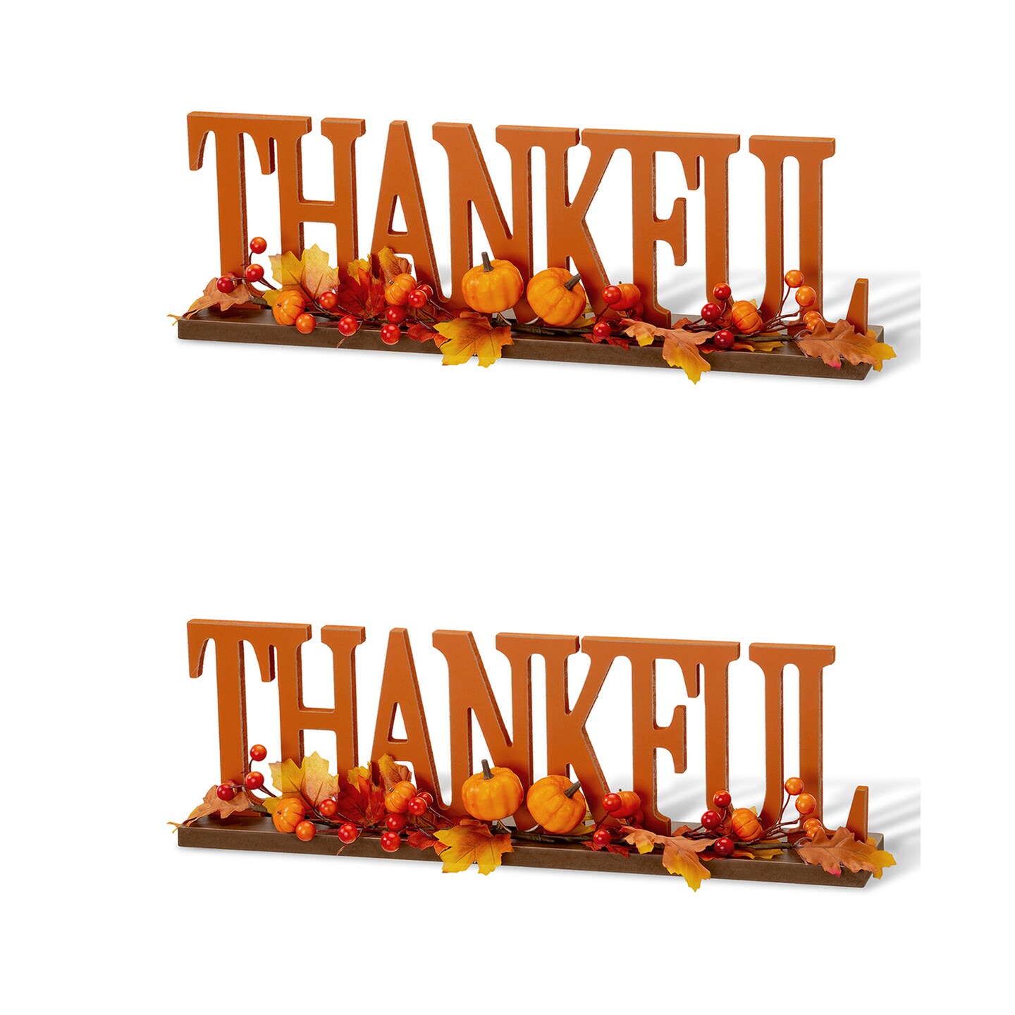 Set of 2 20"L "THANKFUL" Wooden Table Decor | Michaels