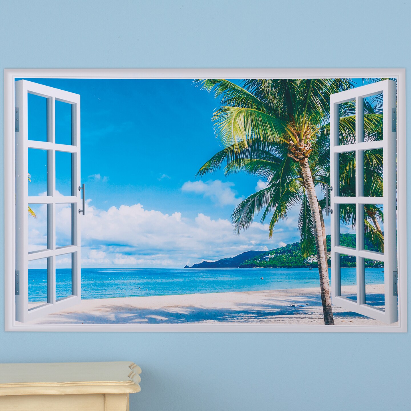 Collections Etc Beach View Window Removable Wall Decal | Michaels