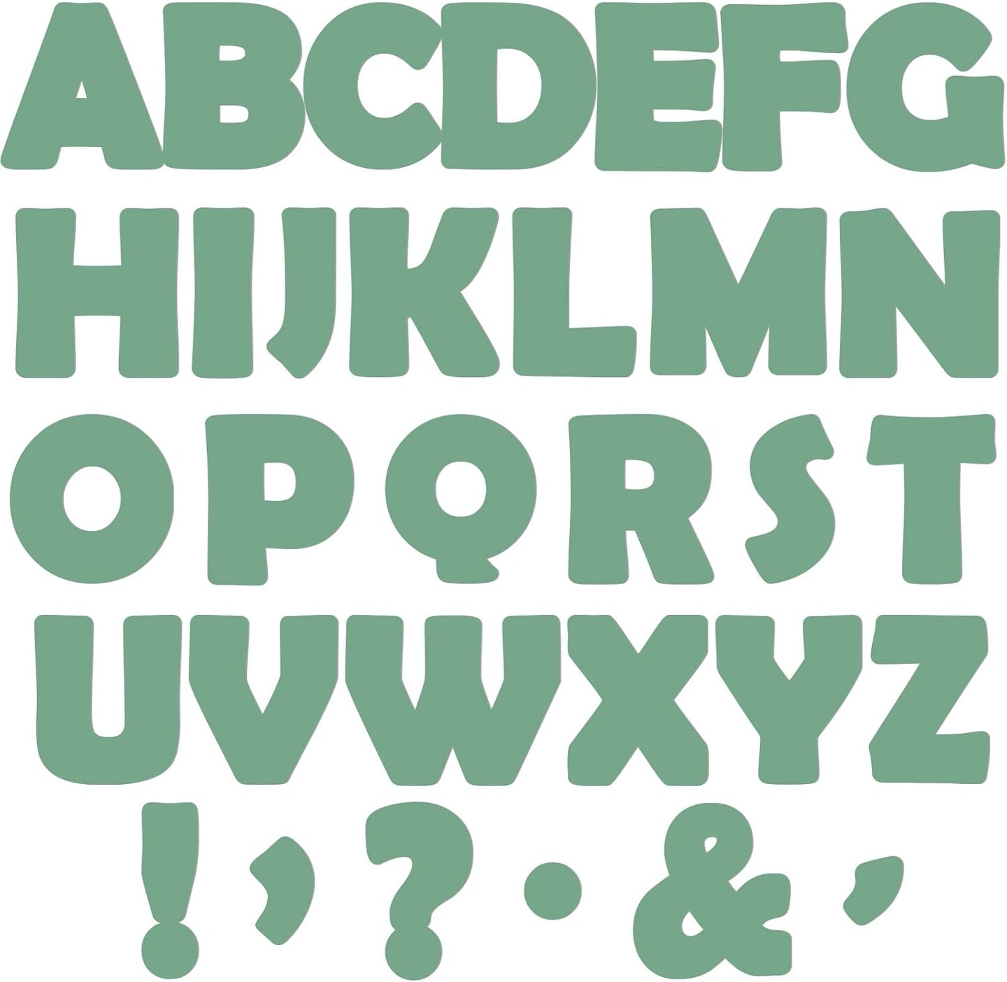 150PCS Large 7" Font Bulletin Board Letters and Punctuation Cutouts Set ...