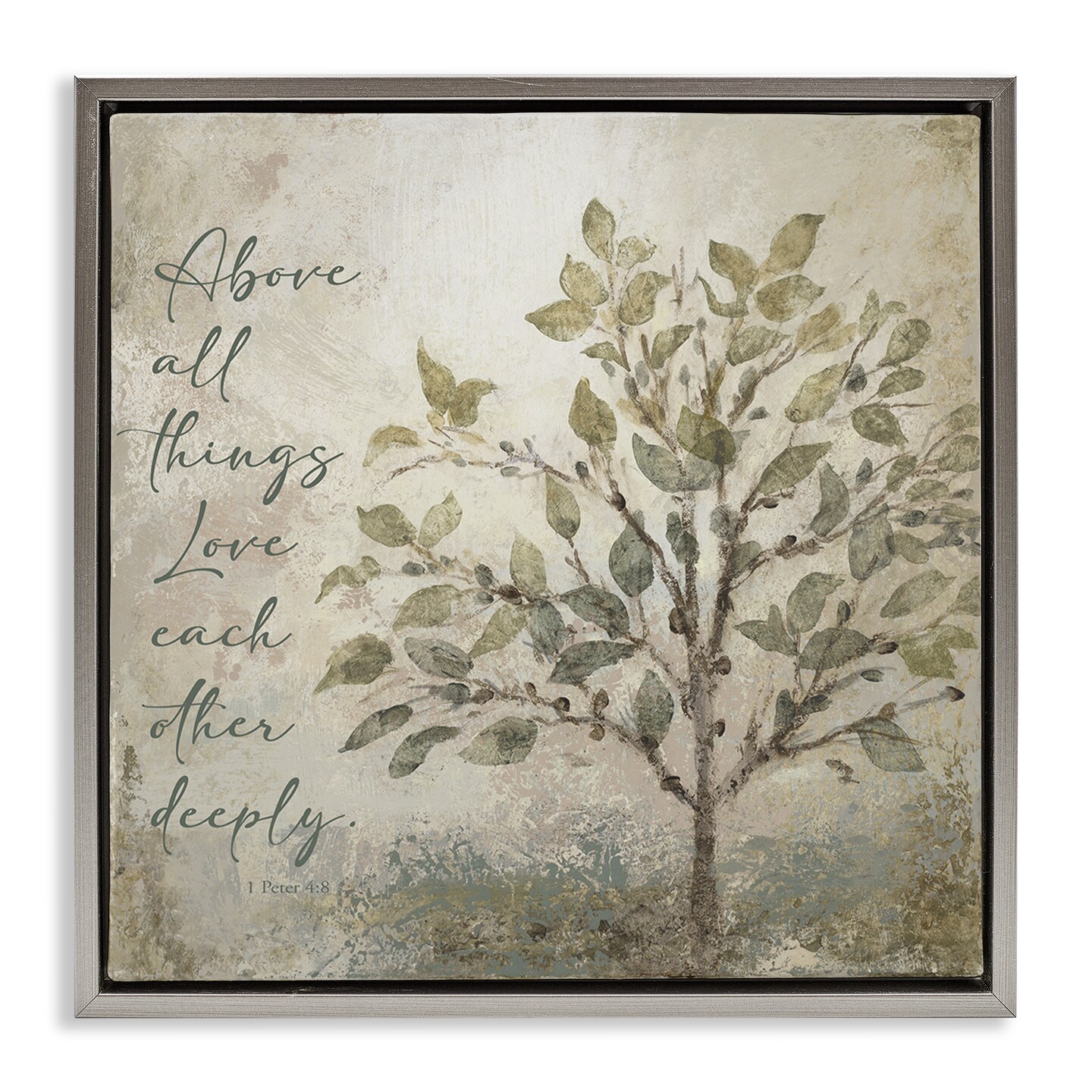 Stupell Industries Rustic Love Each Other Deeply Floating Frame Design ...