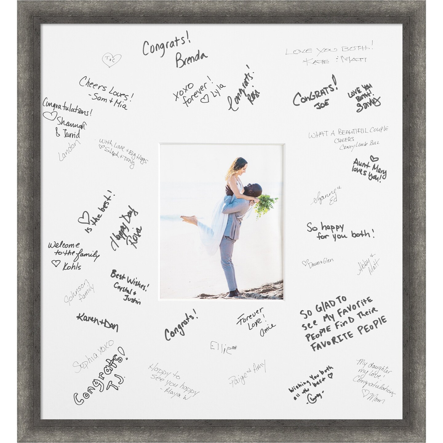 Burnished Concrete Signature Mat Picture Frame, Photo Frame Wedding ...