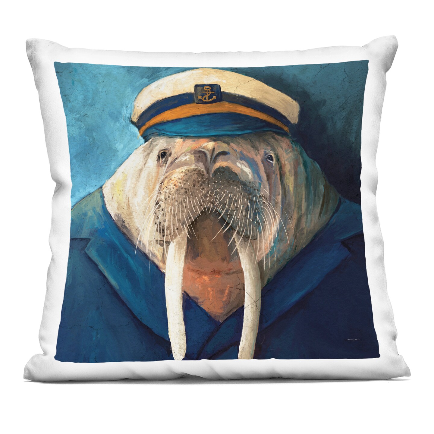 Stupell Industries Sailor Captain Walrus Decorative Printed Pillow ...