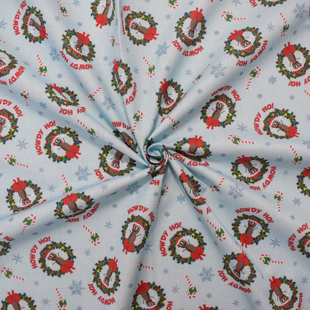 Blue-Green-Multi Cotton South Park Mr Hankey Printed Quilting Woven ...