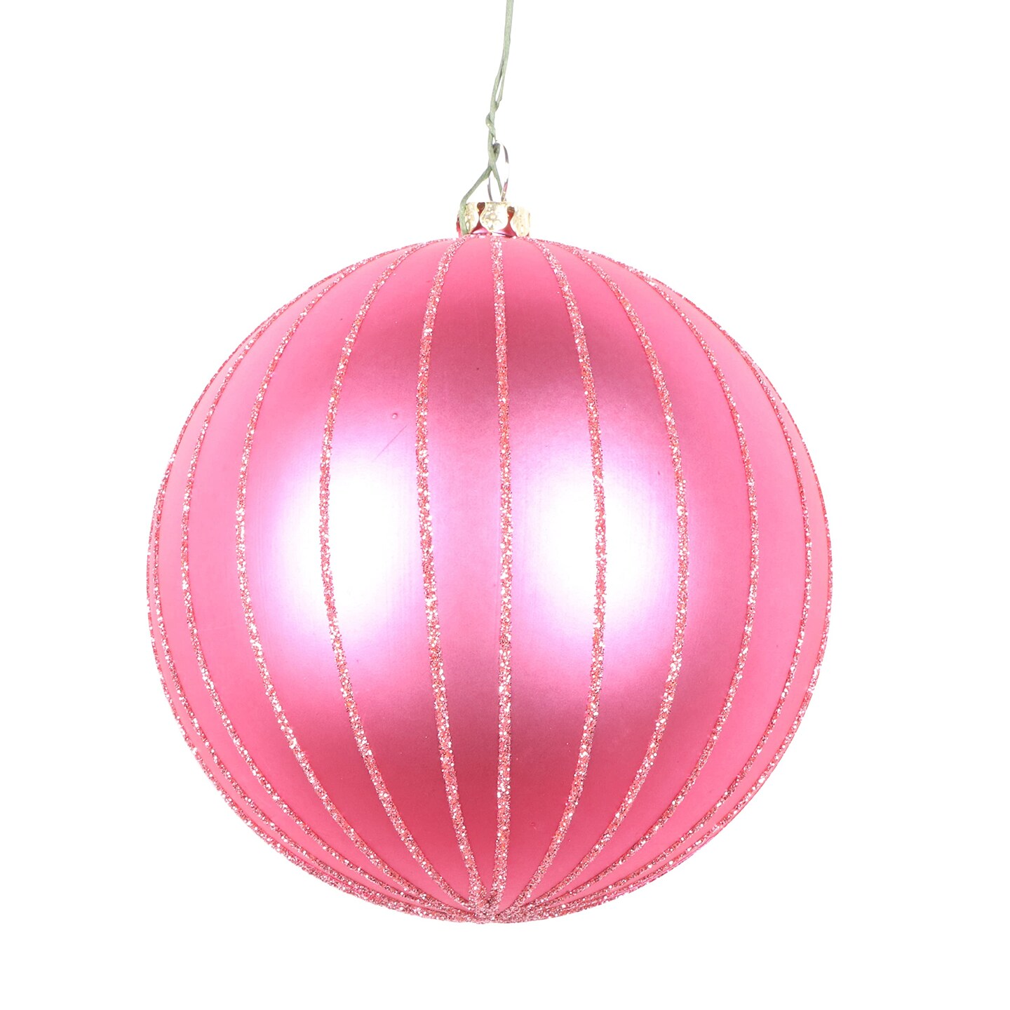 4" Mauve Matte Glitter Ball Orn 4/bag | Michaels