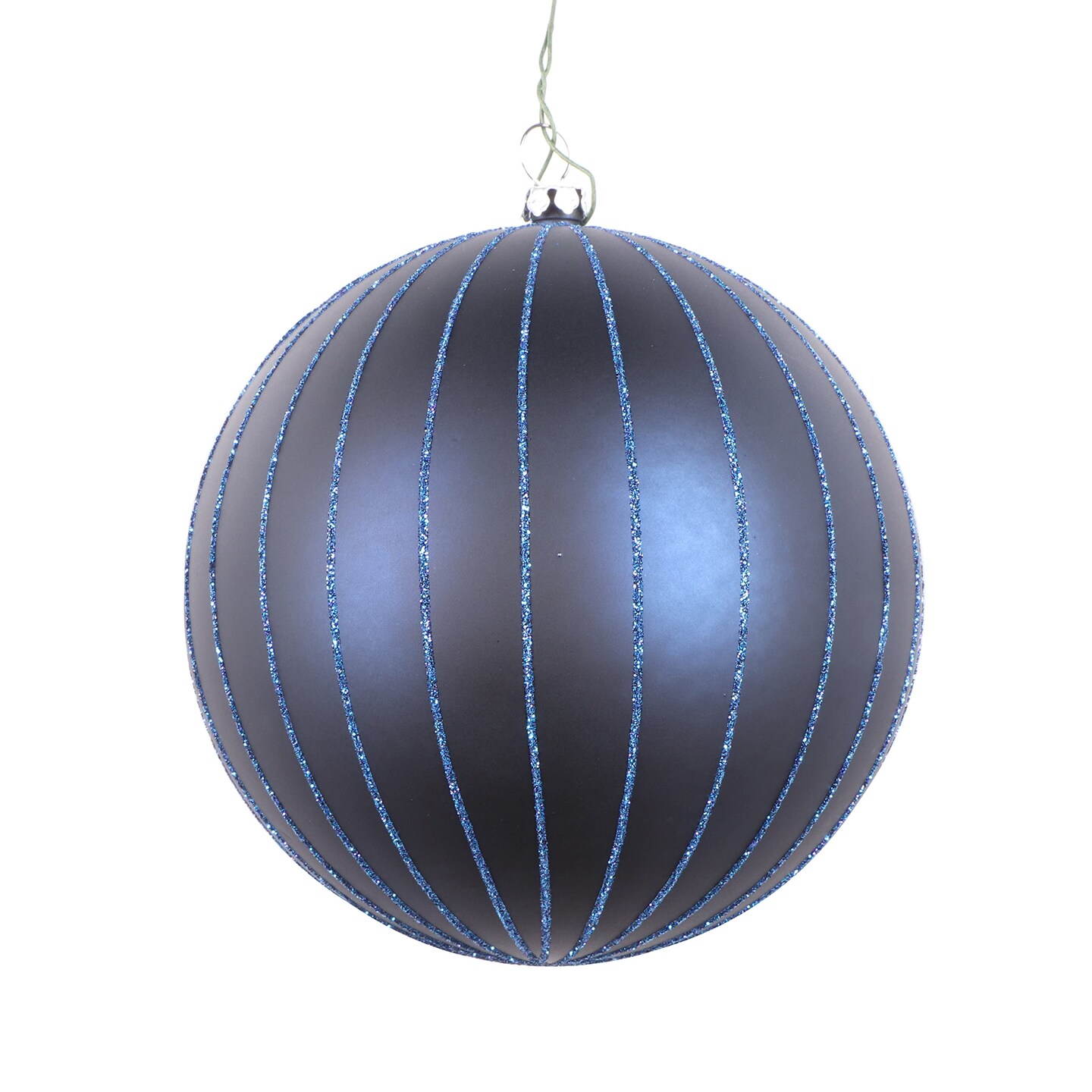 5" Midnite Blue Matte Glitter Ball 4/bag | Michaels