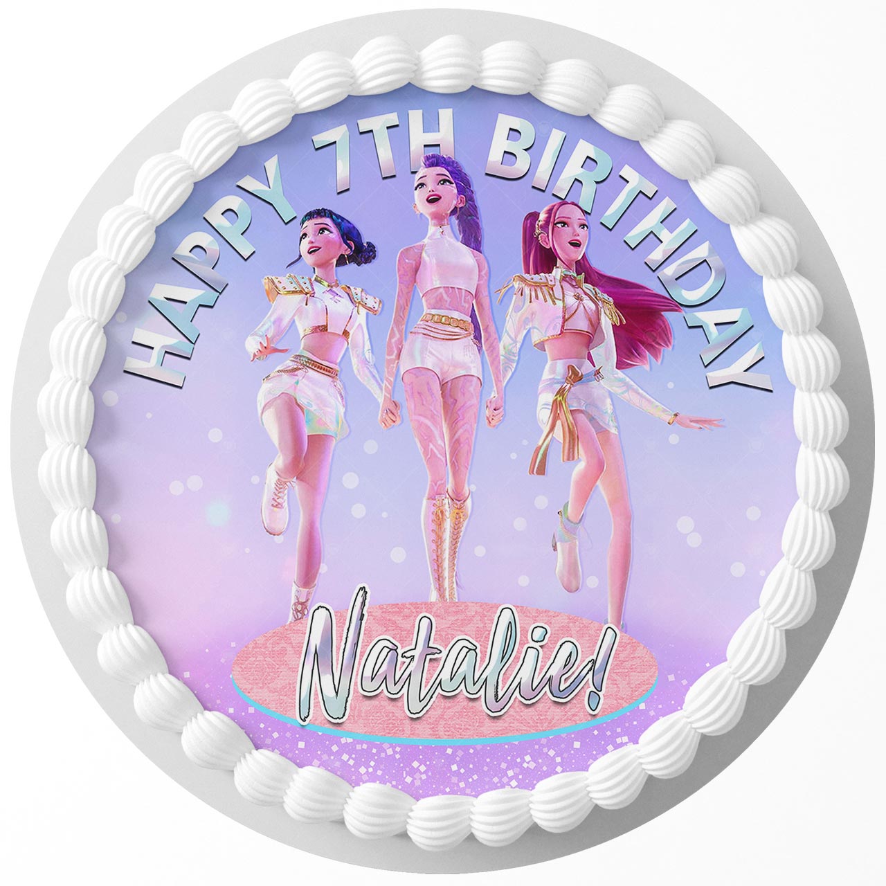 Kpop Team Girls Pink Rd Edible Cake Image Topper Birthday Cake Sheet