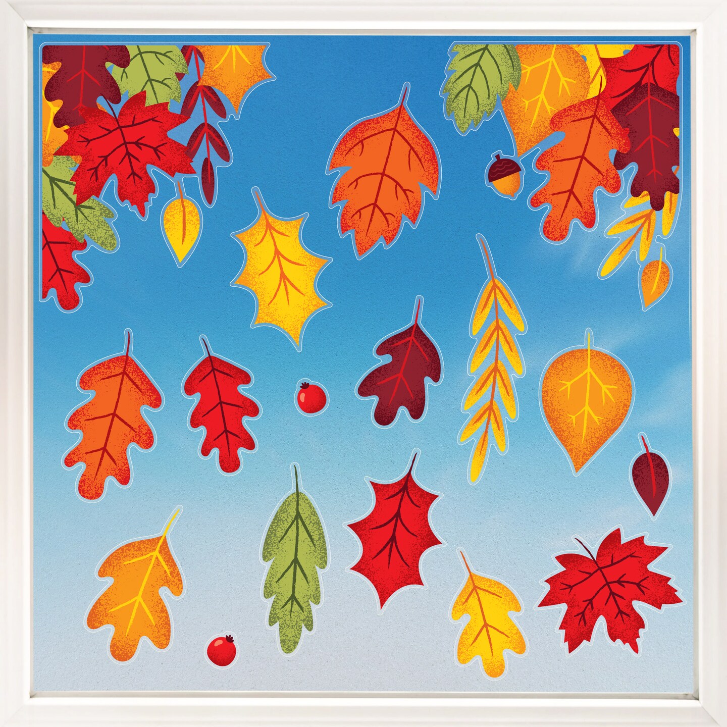 Big Dot of Happiness Fall Leaves Window Clings, Reusable Holiday Window ...