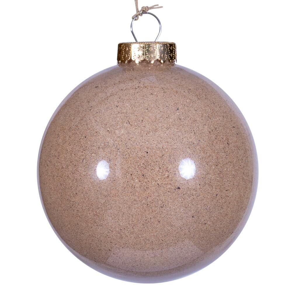 6" Beige Ball Ornament 2/Bag | Michaels