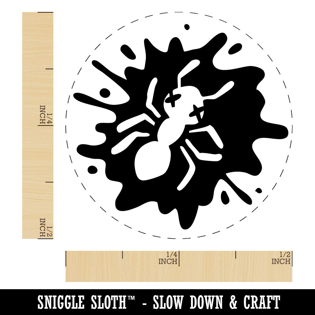 Dead Bug Squished Splatter Ant Insect Self-Inking Rubber Stamp for ...