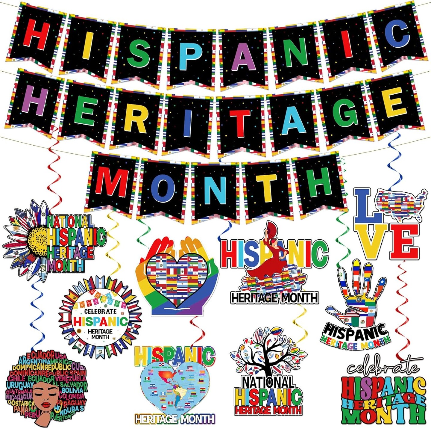 Hispanic Heritage Month Decorations, Spanish Classroom Decorations ...