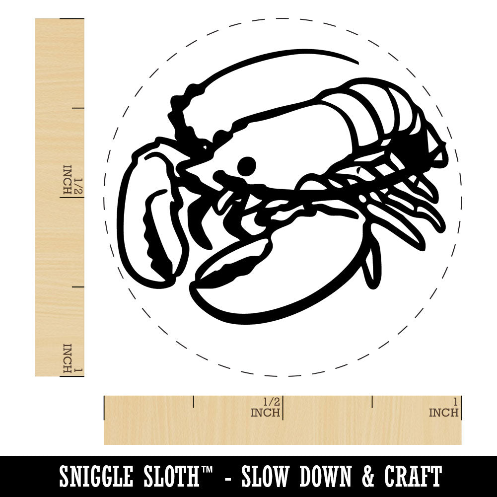 Awesome Atlantic Lobster Seafood Crustacean Self-Inking Rubber Stamp ...