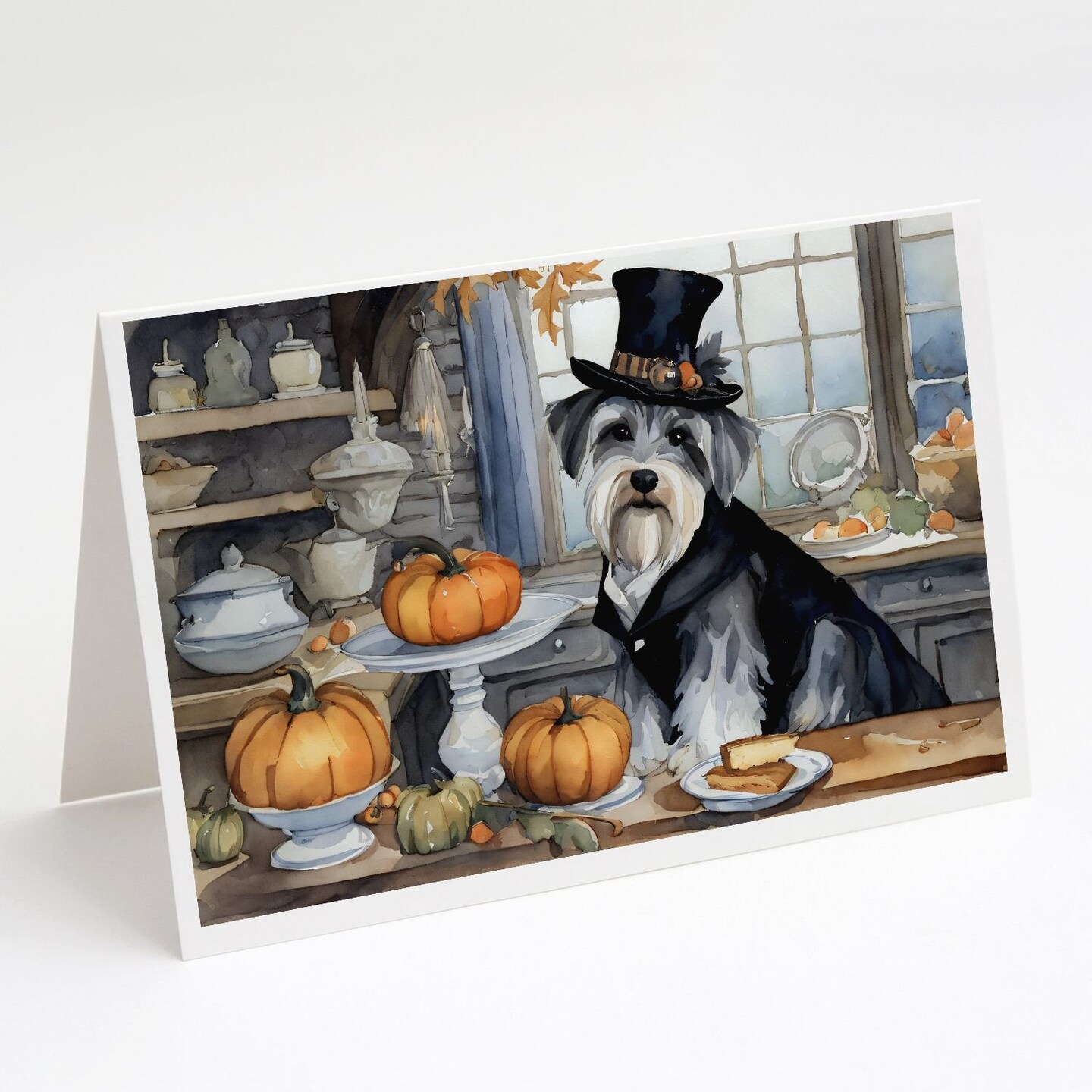 Edge Collections - 5" x 7" - Multicolor - Schnauzer Fall Kitchen ...