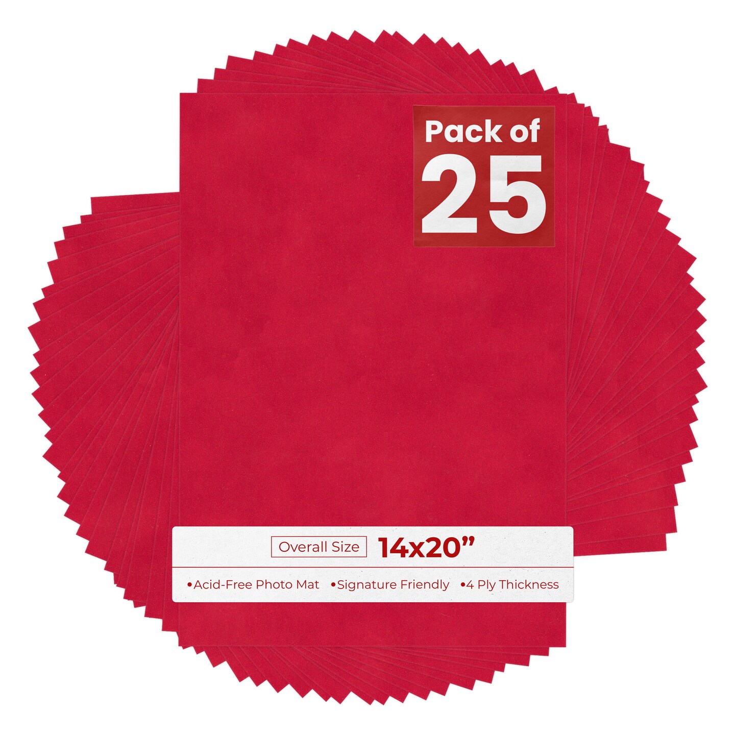 Cherry Red Suede 14x20 Uncut Mat Board - Blank Sheets, No Opening ...