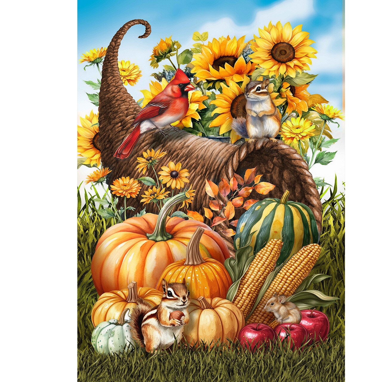 Cornucopia and Critters Garden Flag, Model: GFBL-G02643 | Michaels