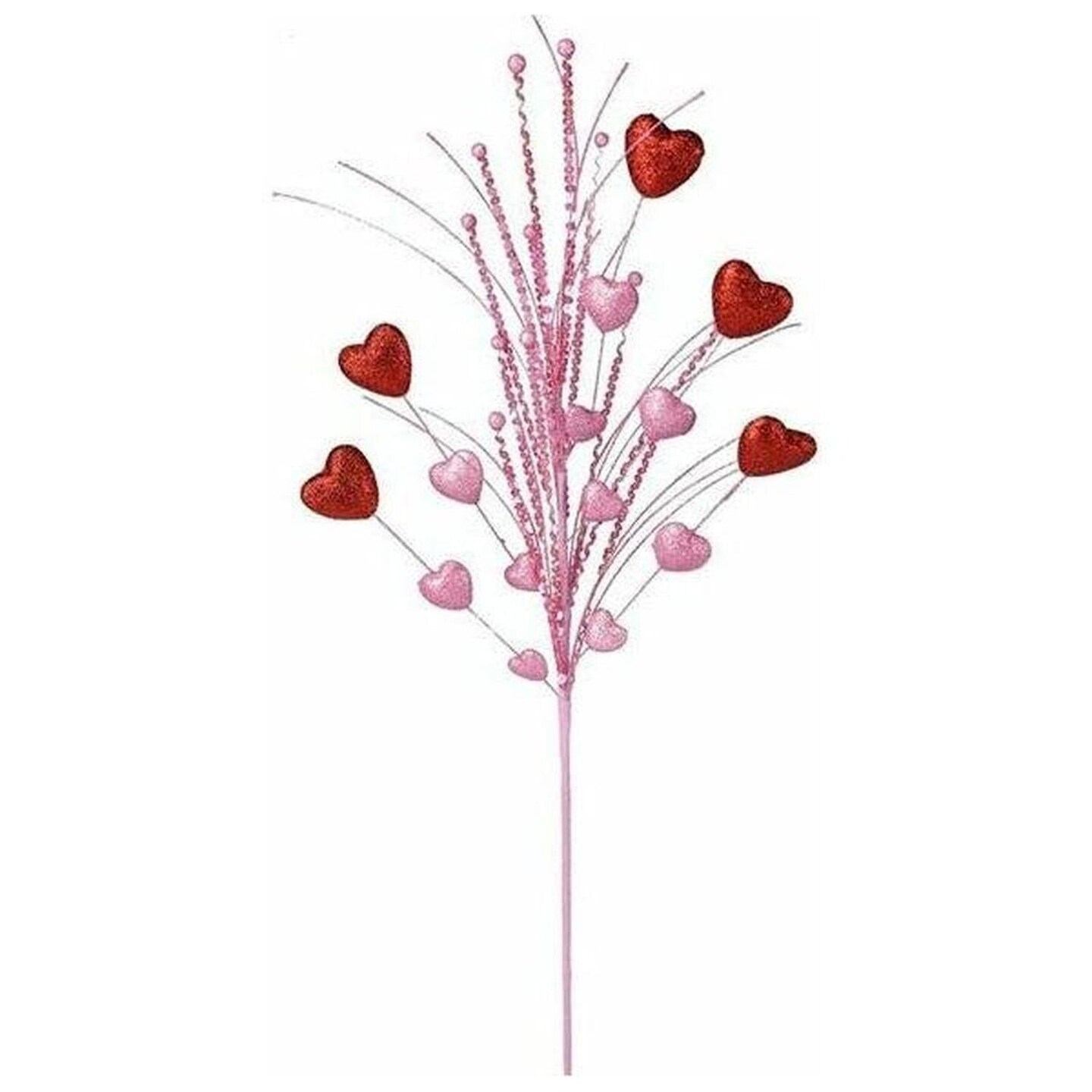 30" Glittered Heart Spray: Red/Pink | Michaels