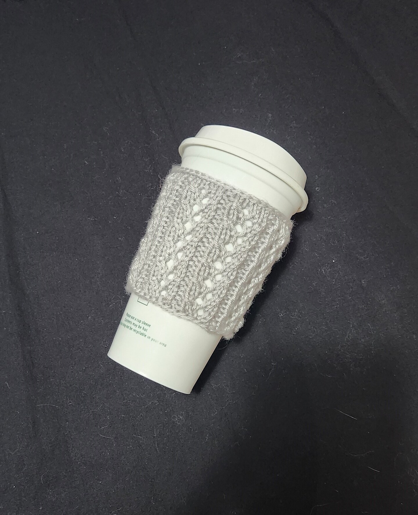 Knit Lace Coffee Cozy | MakerPlace by Michaels