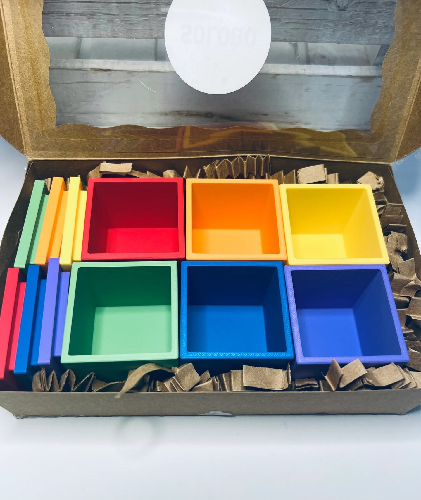 Color Sorting Mini Boxes Set of 6 with Lids Preschool Color Matching ...