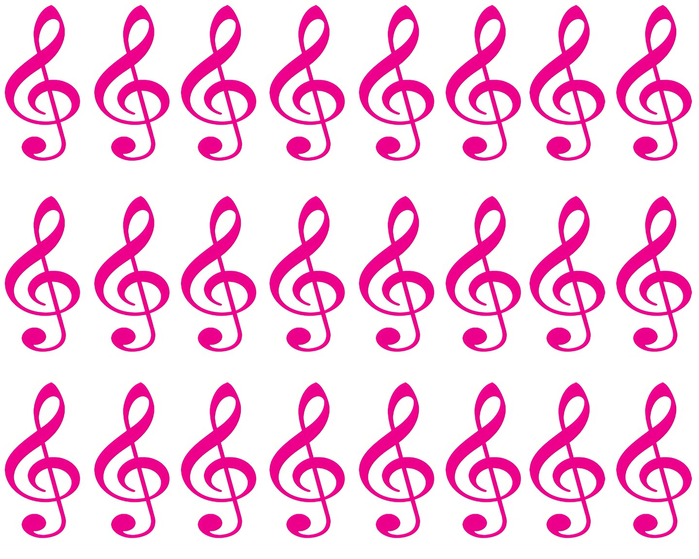 Pink Music Notes Band Happy Birthday Edible Cake Topper - Personalized ...