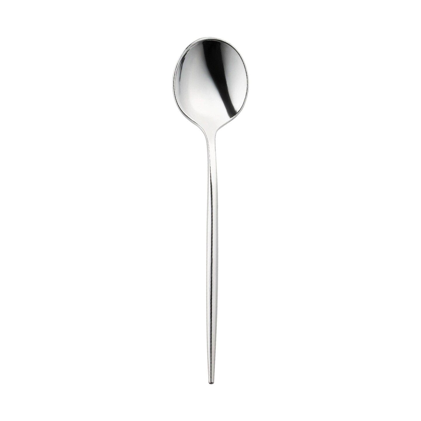 Shiny Silver Moderno Disposable Plastic Dessert Spoons (300 Spoons ...